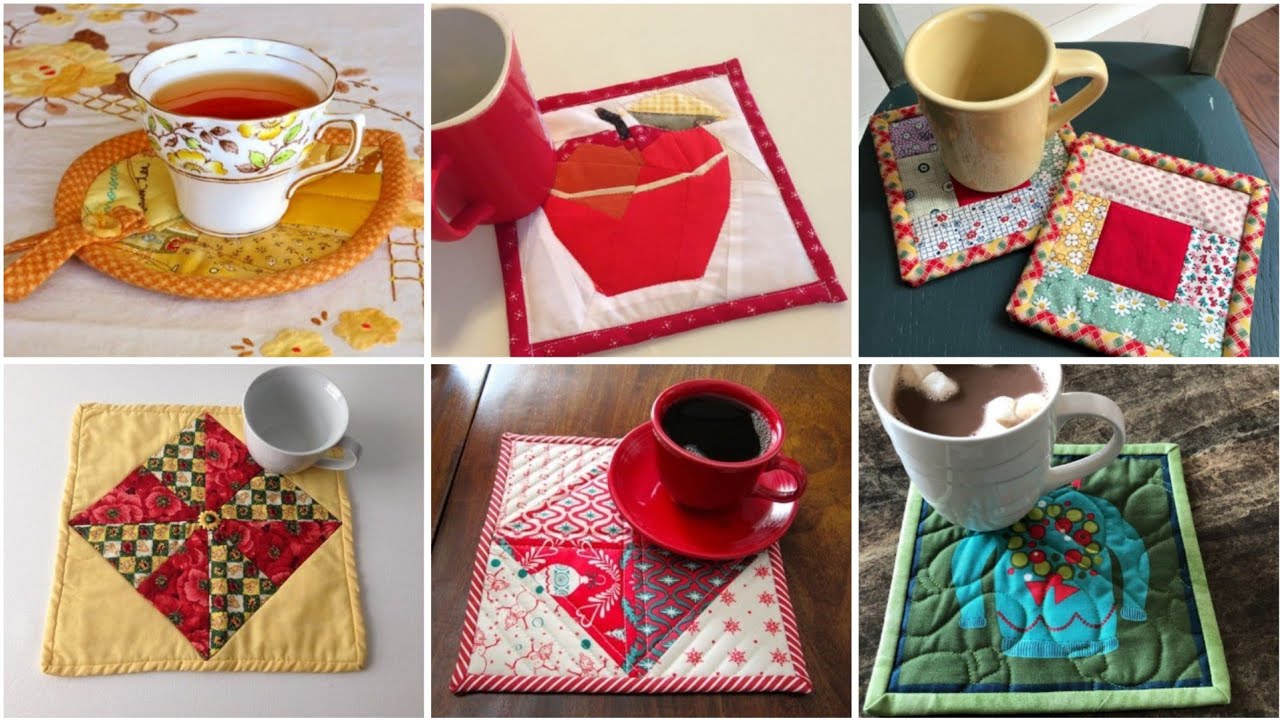 💞Quilted patchwork mug rug by pop up fashion 💞 - YouTube