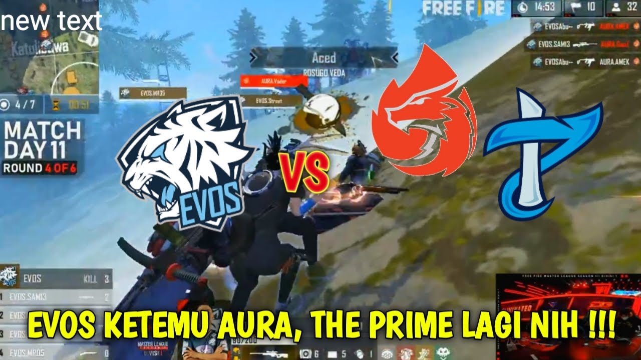 EVOS KETEMU AURA,THE PRIME NIH NGAB !!! || FFML DAY 11 ROUND 4 || FREE ...