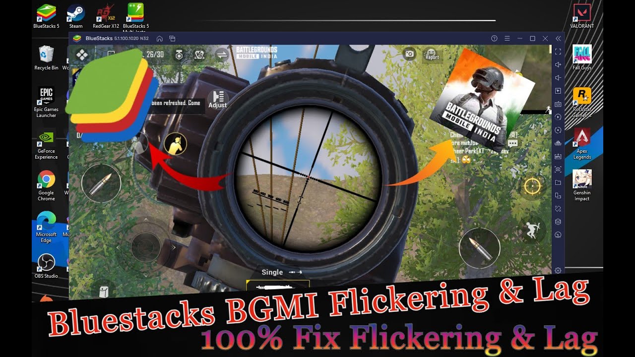 Bluestacks 5 BGMI Flickering Issue Fixed | BGMI | Best Setting To ...