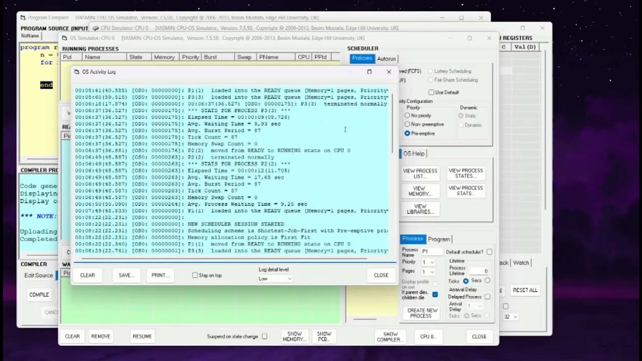 Algoritma Penjadwalan CPU OS SIMULATOR - YouTube