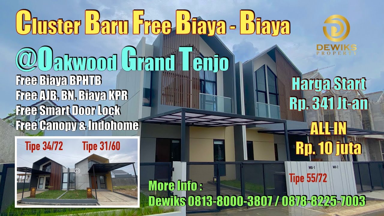 Cluster Terbaru Oakwood GRAND TENJO RESIDENCE dekat Stasiun TENJO ...
