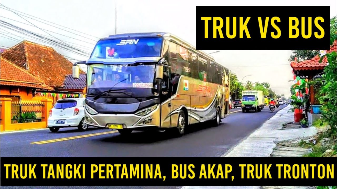 Truk Tangki Pertamina, Bus AKAP, Truk Tronton, Bus Pariwisata - YouTube