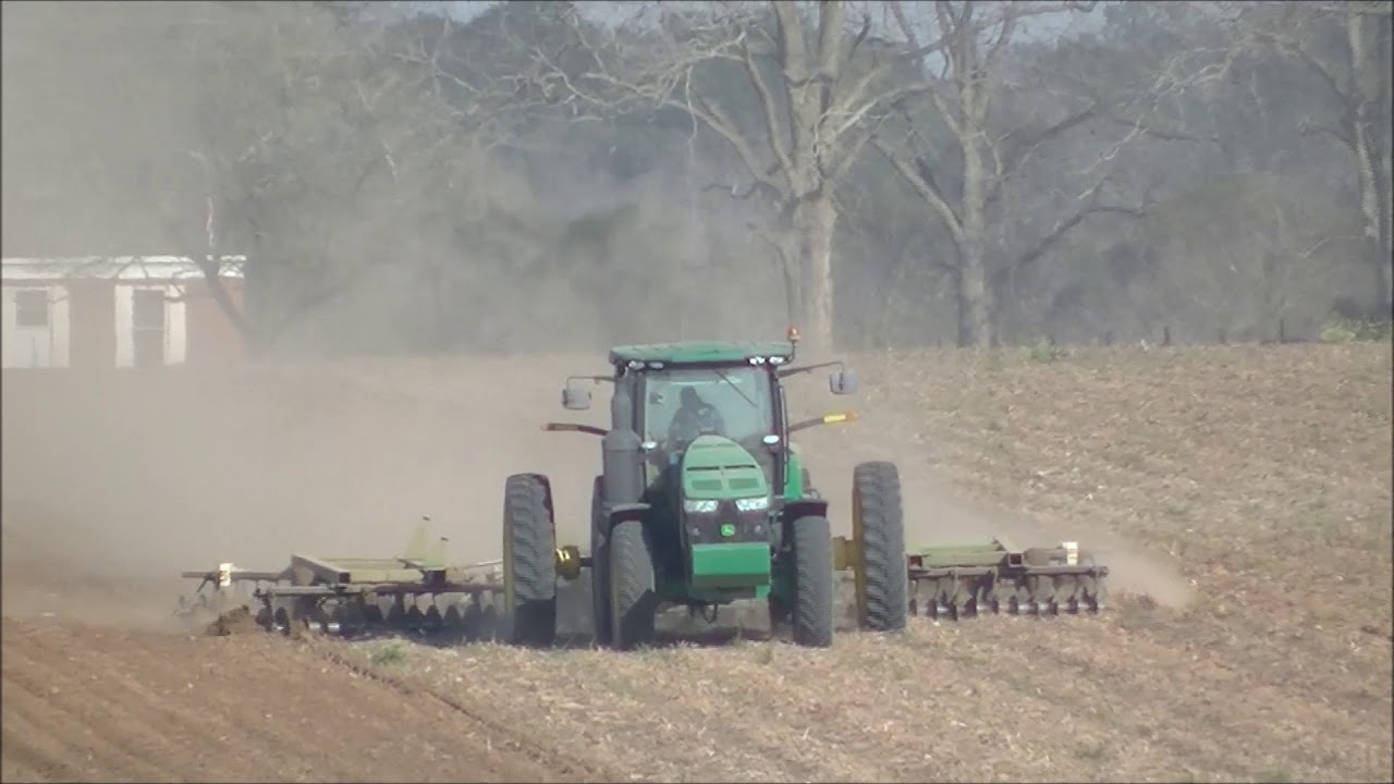 8245R SPRING DISKING! DAVIS FARMS WINTER TILLAGE DISCING PT2 - YouTube