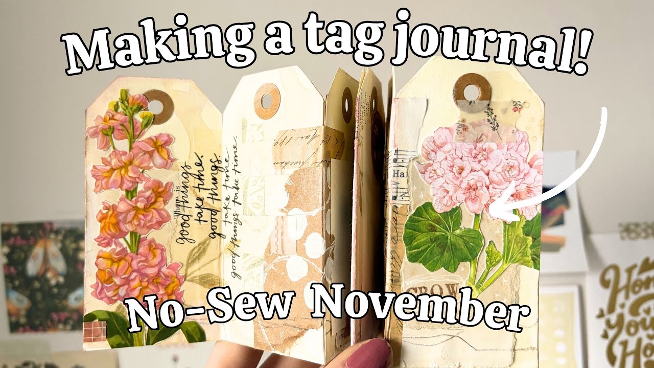 Easy tag journal tutorial & a week of junk journaling prompts! 🌟 No-Sew ...