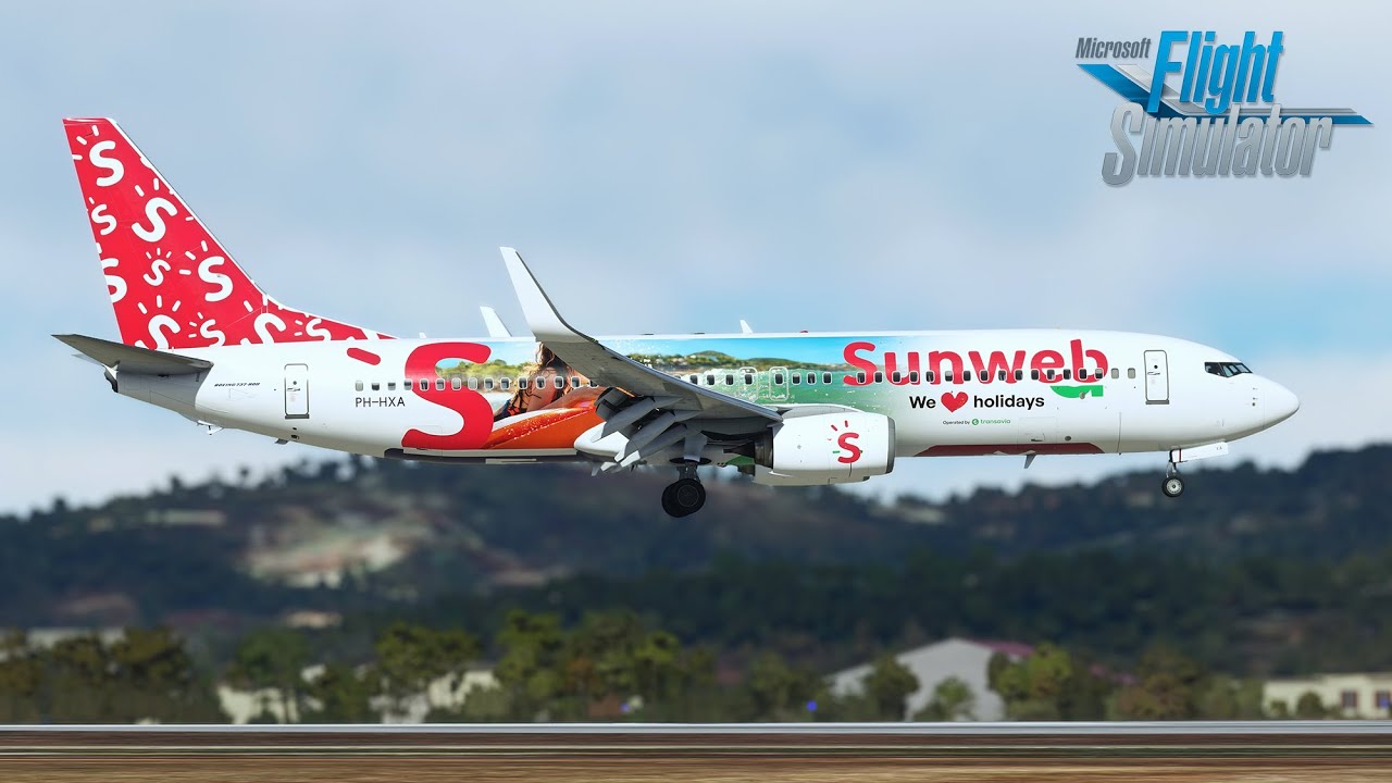 MSFS 2020 - PMDG 737 | Sunweb livery landing in Zakynthos, Greece - YouTube