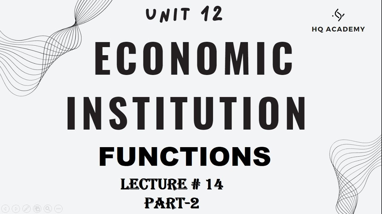 Unit-12#Crash Course - Economic Institution | Functions | Sociology ...