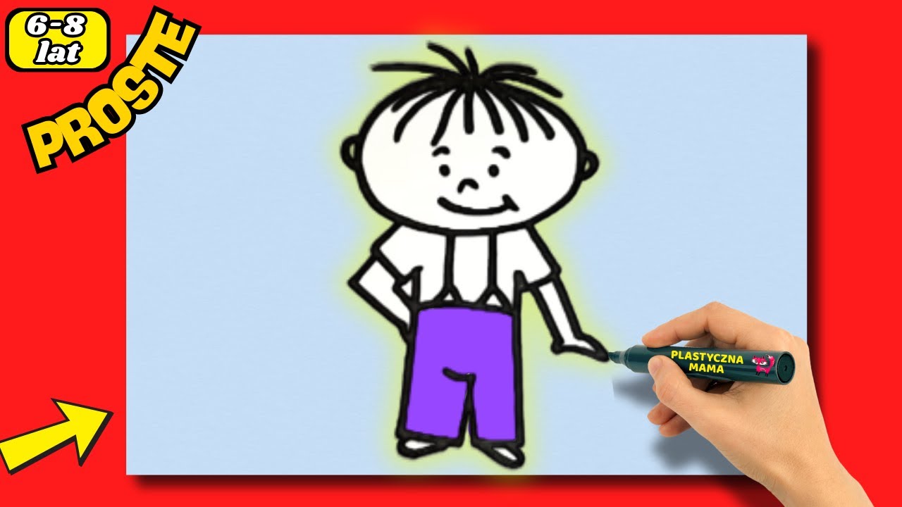 LOLEK - krok po kroku, Nauka rysowania dla dzieci || How to draw a boy ...