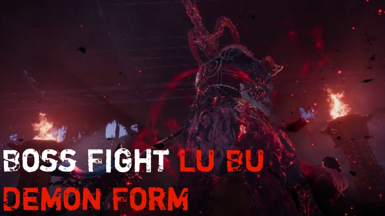 Wo Long: Fallen Dynasty Boss Fight Lu Bu Demon Form - YouTube