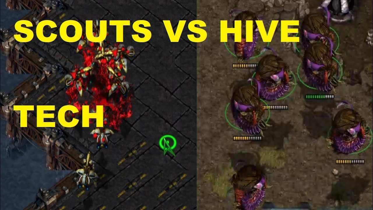 PROTOSS WENT SCOUTS VS HIVE TECH - YouTube
