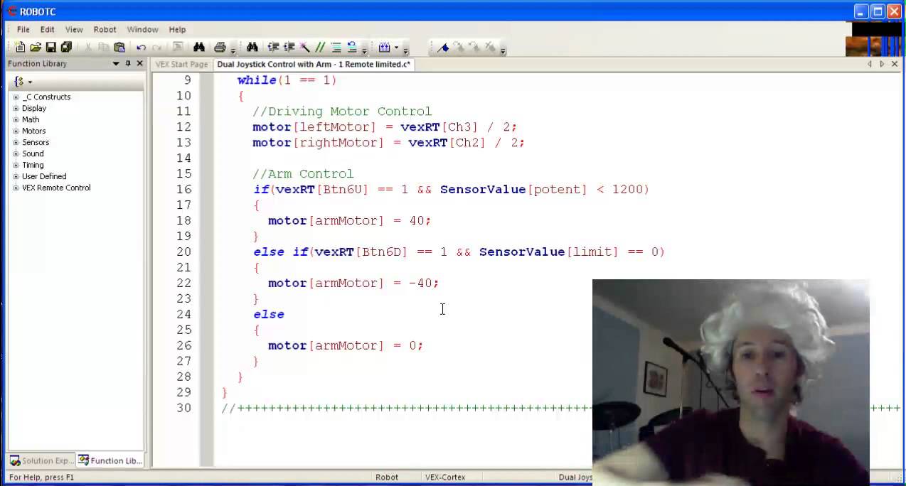 Programming Minefield Robot to Drive Using ROBOTC - YouTube