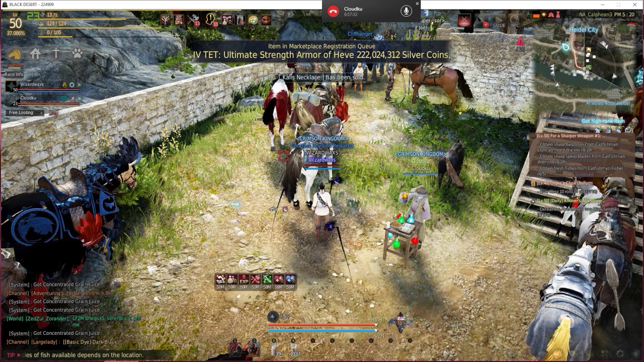 black desert online making healing potions with potatoes for health ...