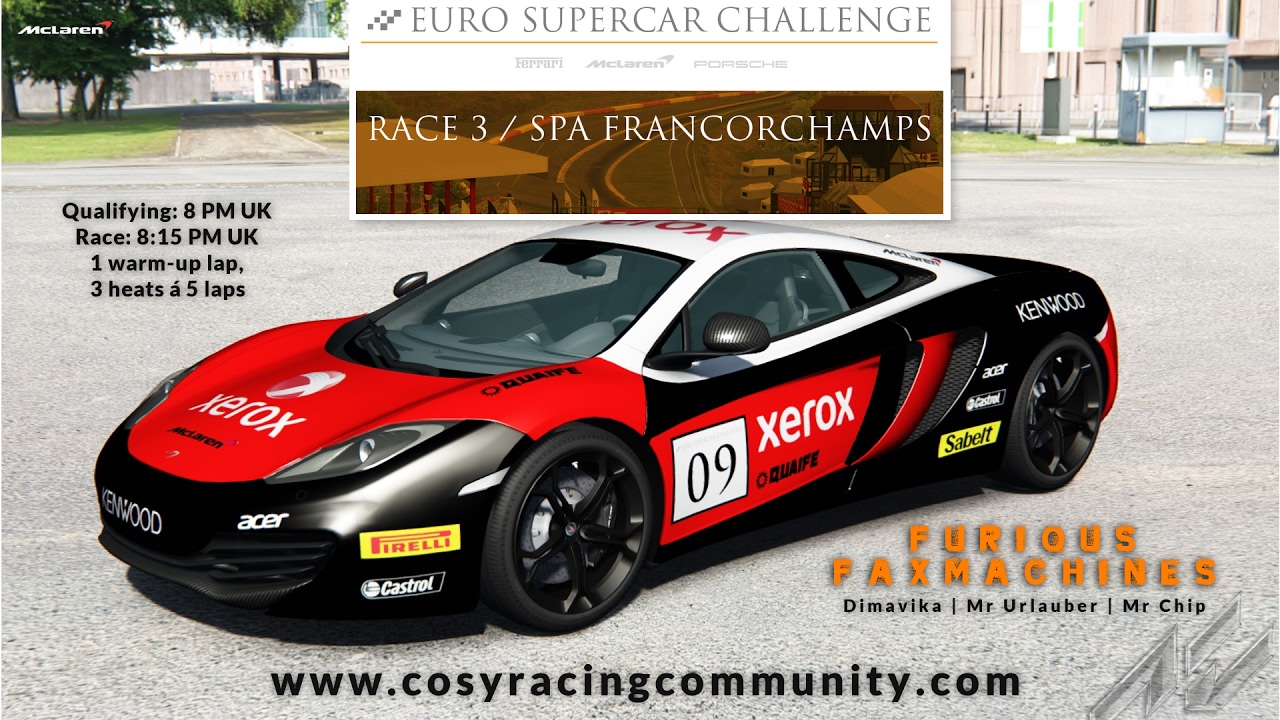 European Supercar Challenge - Race 3: Spa Francorchamps - YouTube