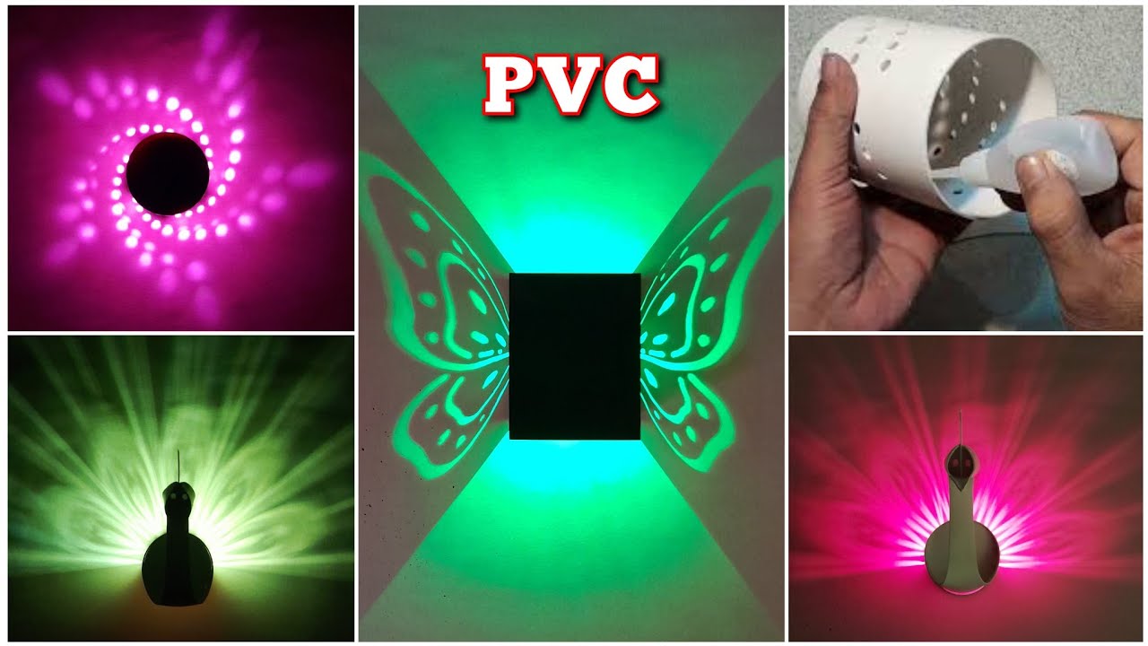 3 ide Pencahayaan modern dari Pipa PVC || Lampu hias Dinding penyinaran ...