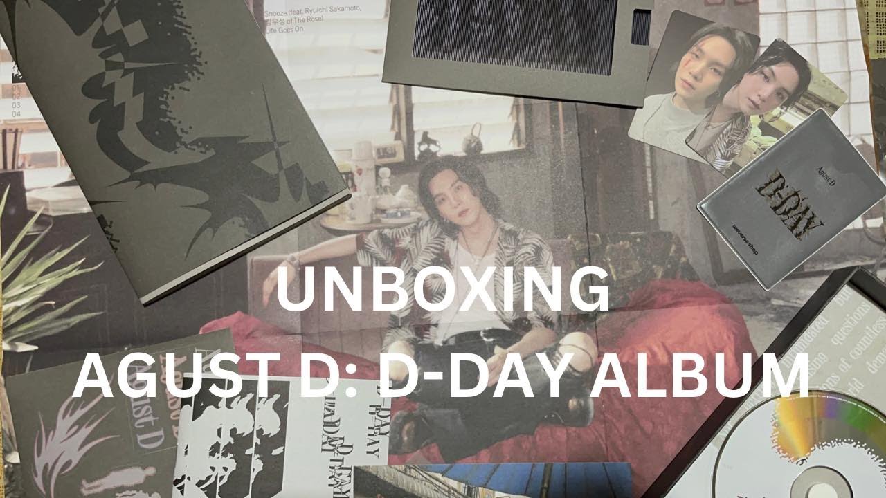 Unboxing of AGUST D’s D-DAY ALBUM (RANDOM) - YouTube