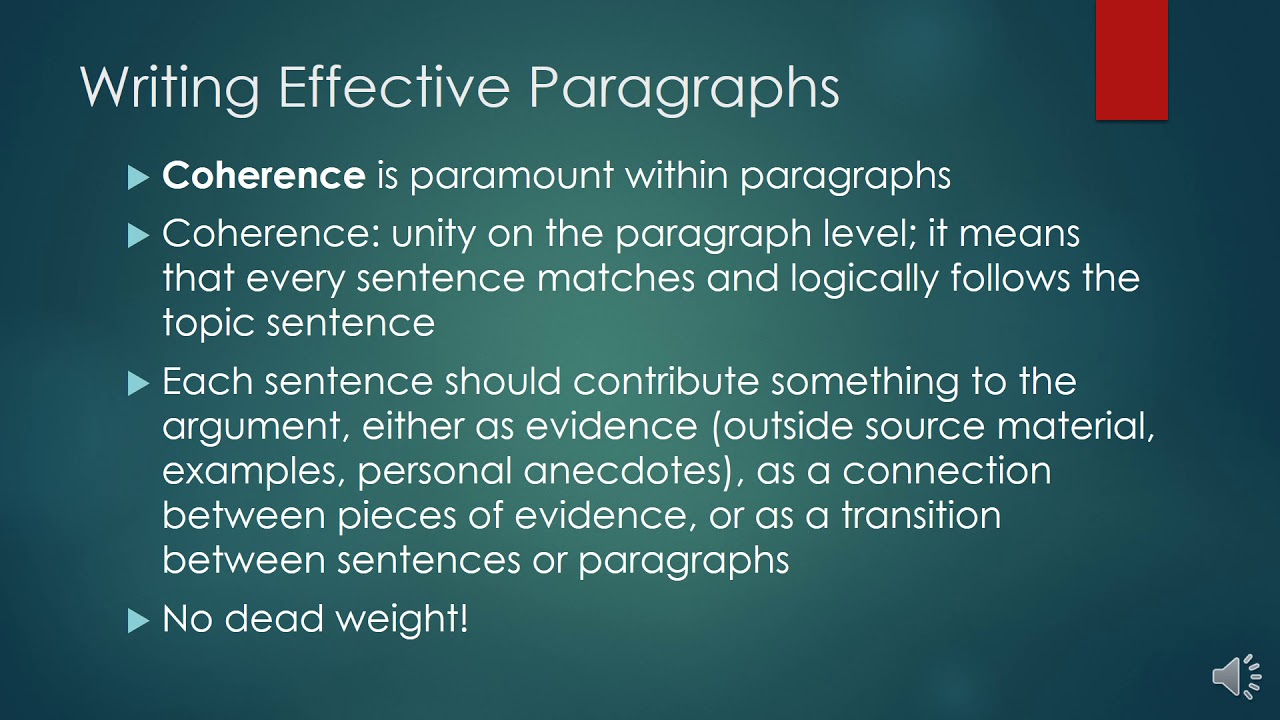 ENGL 1313: Module 3 Effective Paragraphs and Sentences - YouTube