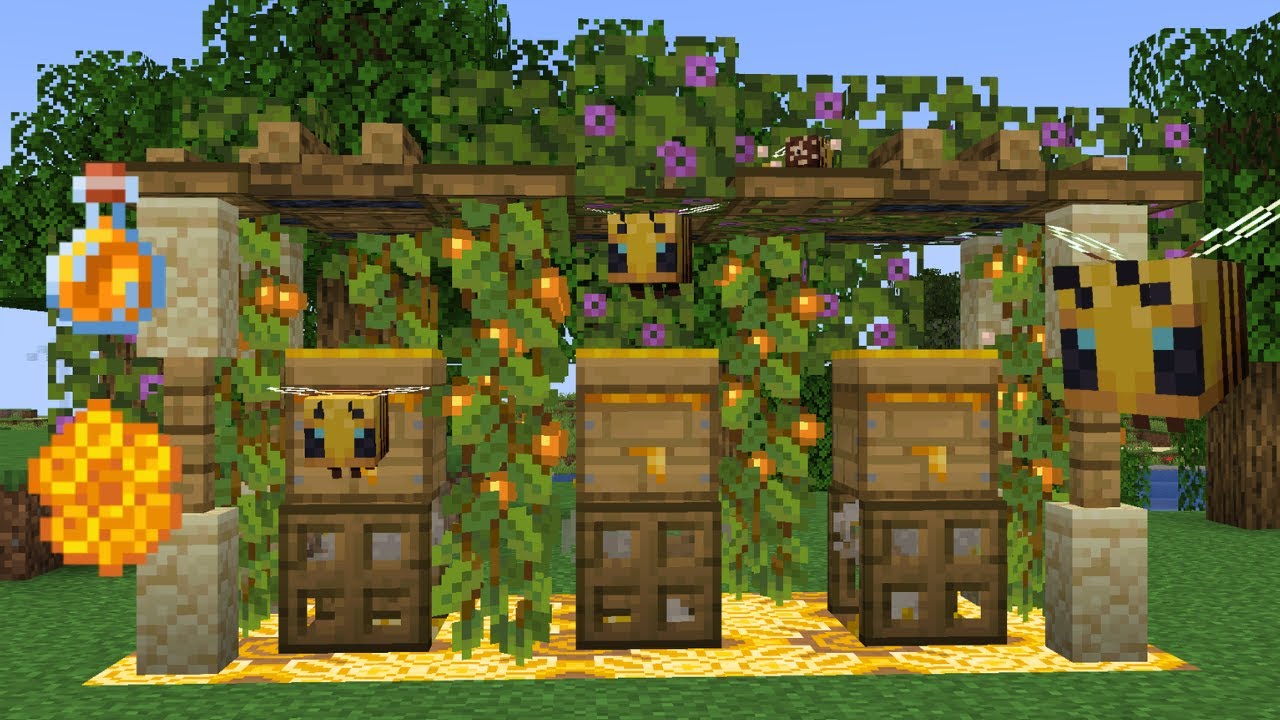 Minecraft | How to Build a Small Bee Farm - YouTube