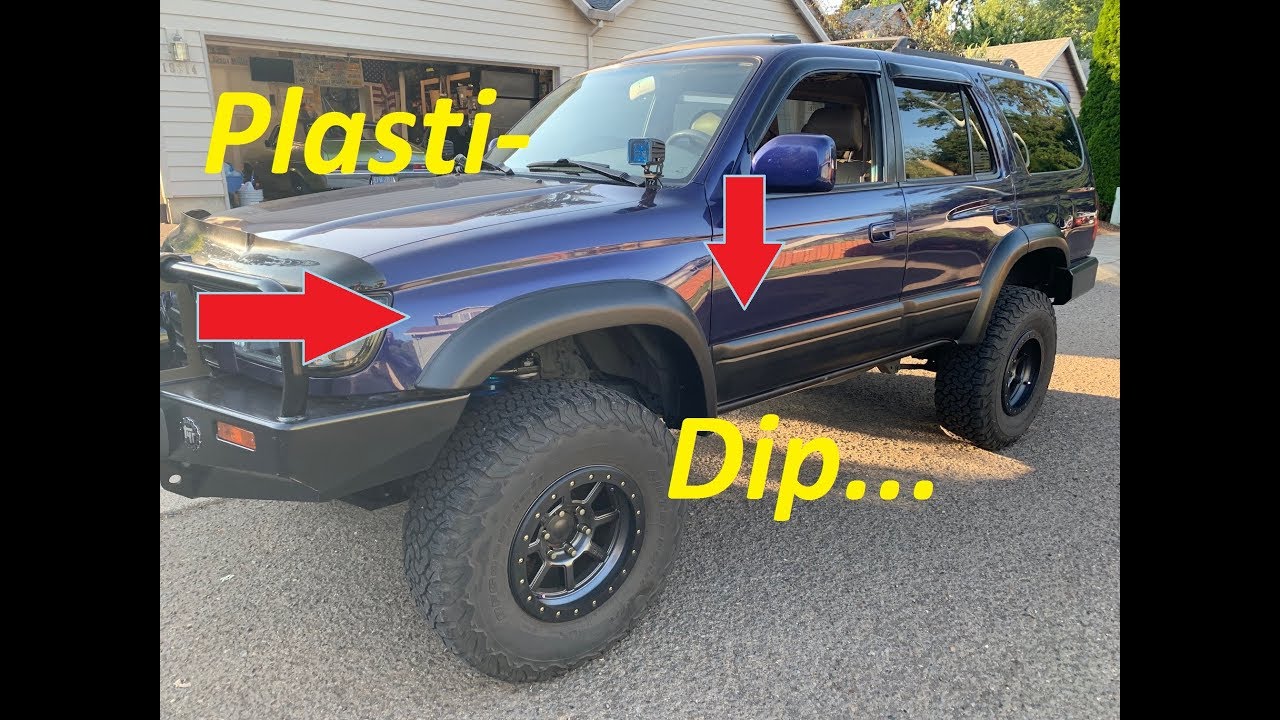 Plasti-Dipping the 4Runner - YouTube
