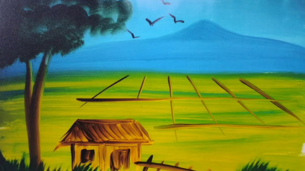BAHAY KUBO SA PALAYAN. MY EXHIBITION FAST PAINTING. ACRYLIC ON CANVAS ...
