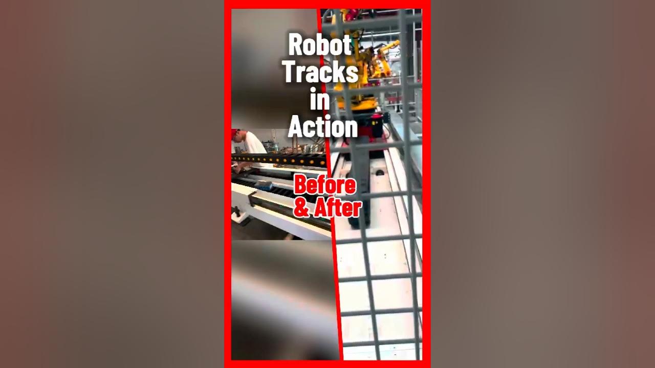 Robot Tracks in Action: Before & After#track #rail #tracksystem #railsystem #factory #evsrobot ...