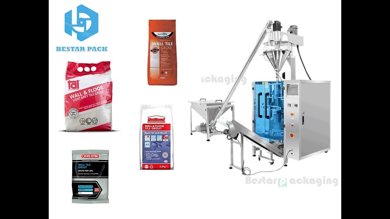 1KG Wall putty powder packaging machine, Wall tile grout powder packing ...