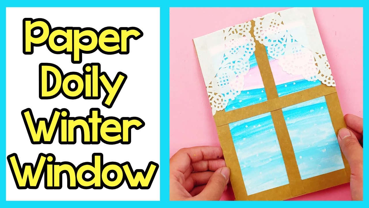 Winter Window Scene Using Paper Doily - YouTube