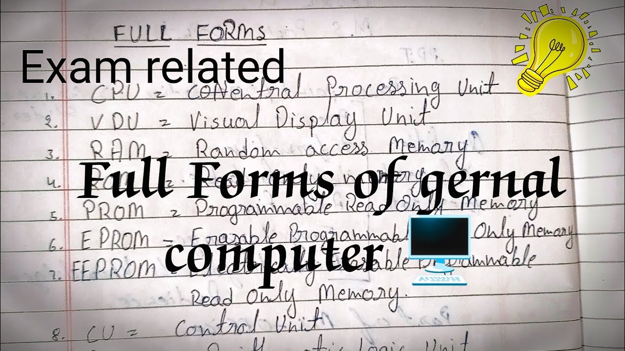 full forms of fundamental of computer #full #forms #computer # ...