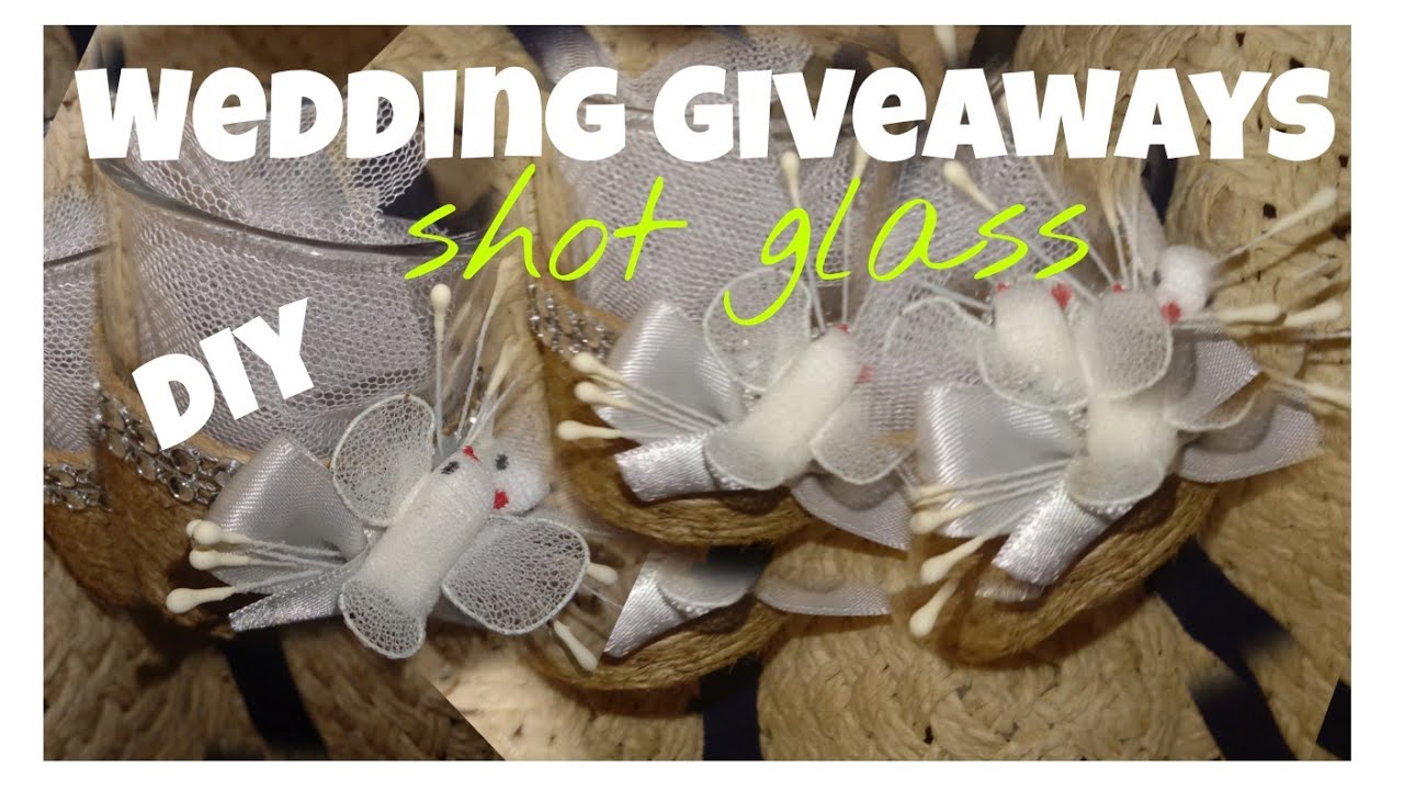 shot glass wedding giveaways - YouTube