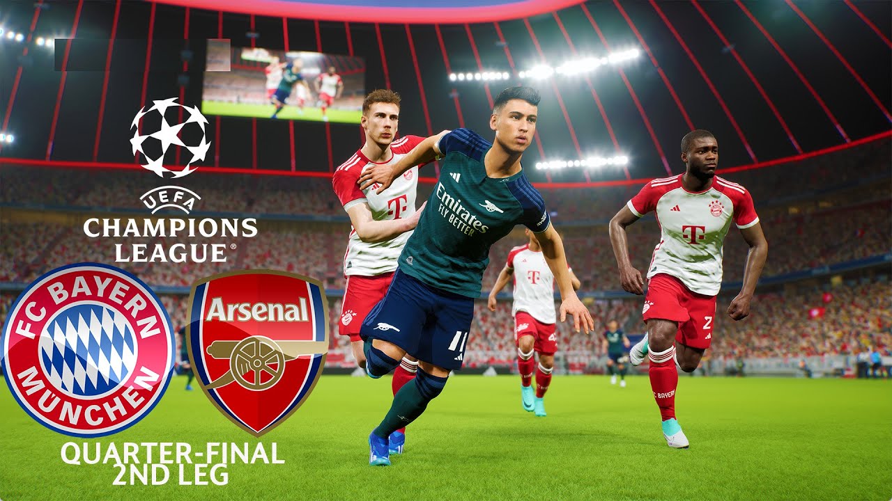 eFootball 2024 | Bayern Munich vs Arsenal | Realistic UEFA Champions ...