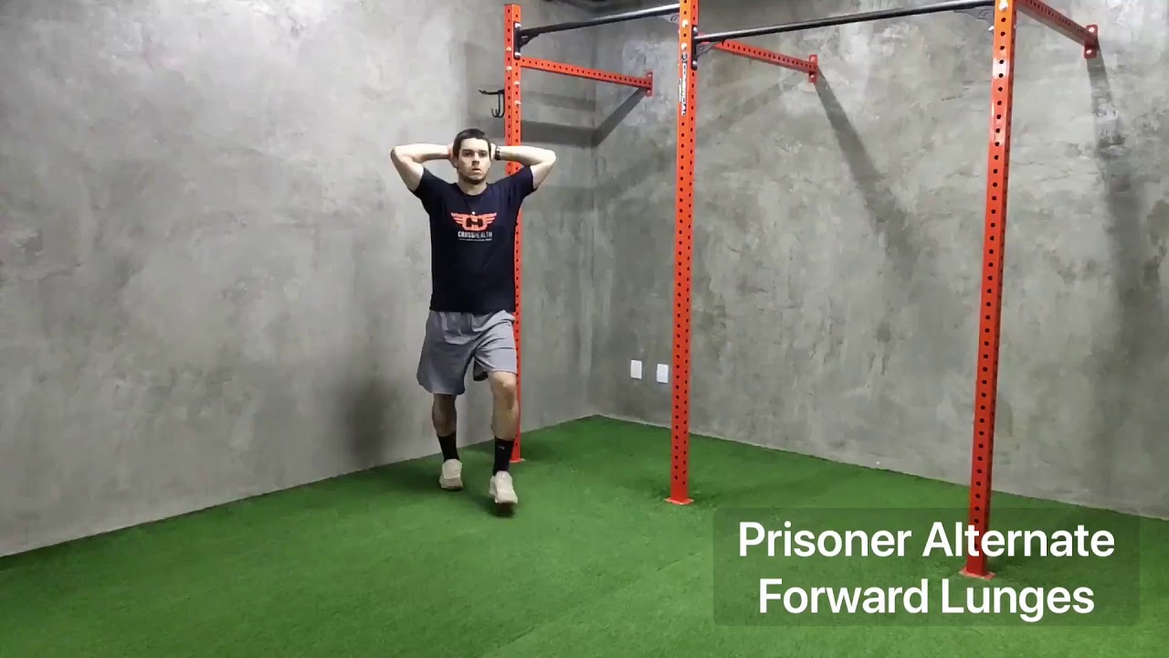 Prisoner Alternate Forward Lunges - YouTube