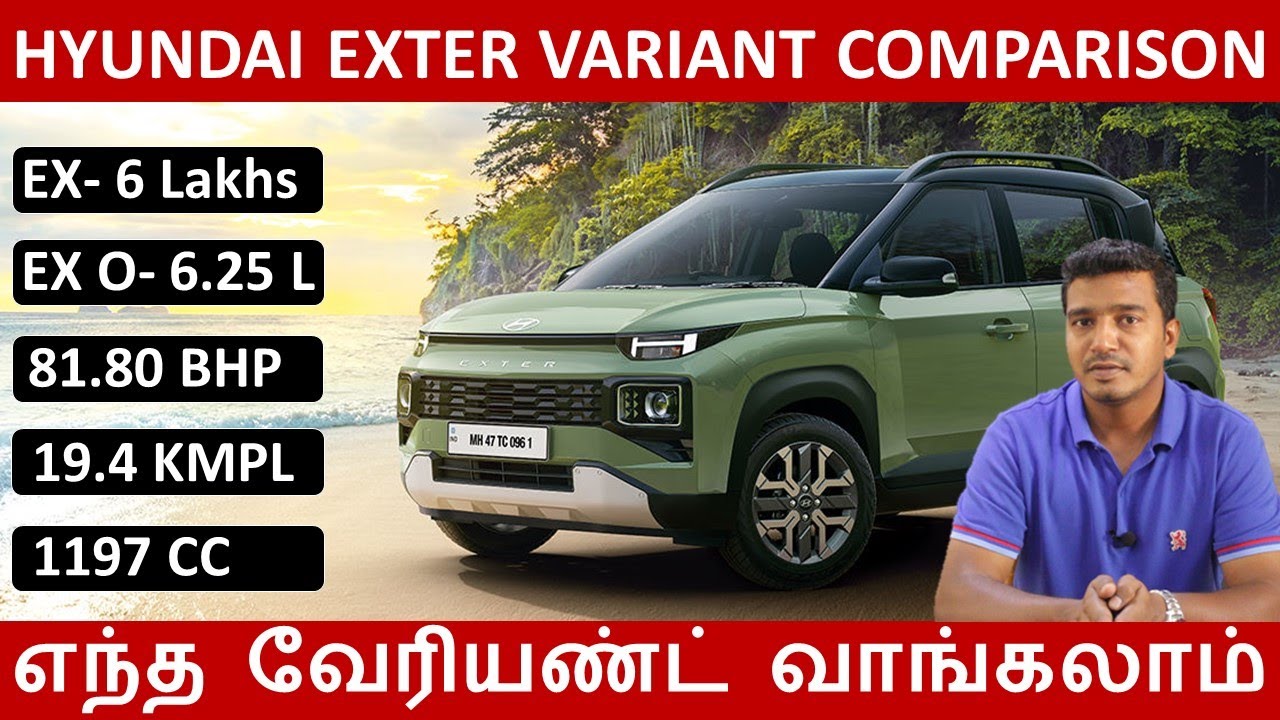 Hyundai Exter Variant Comparison review - Best Micro SUV car - Best in ...