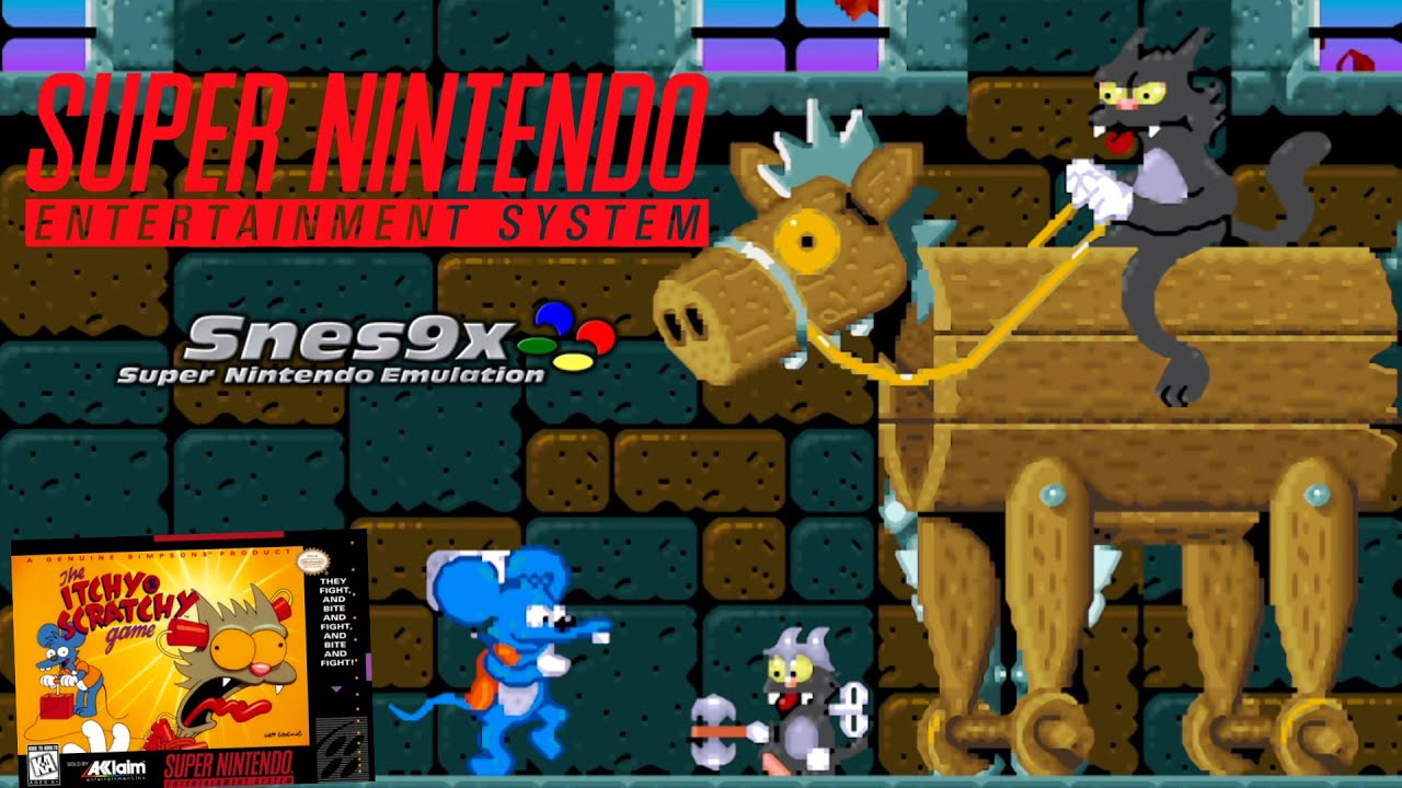 The Itchy & Scratchy Game (1995) Super Nintendo Entertainment System ...