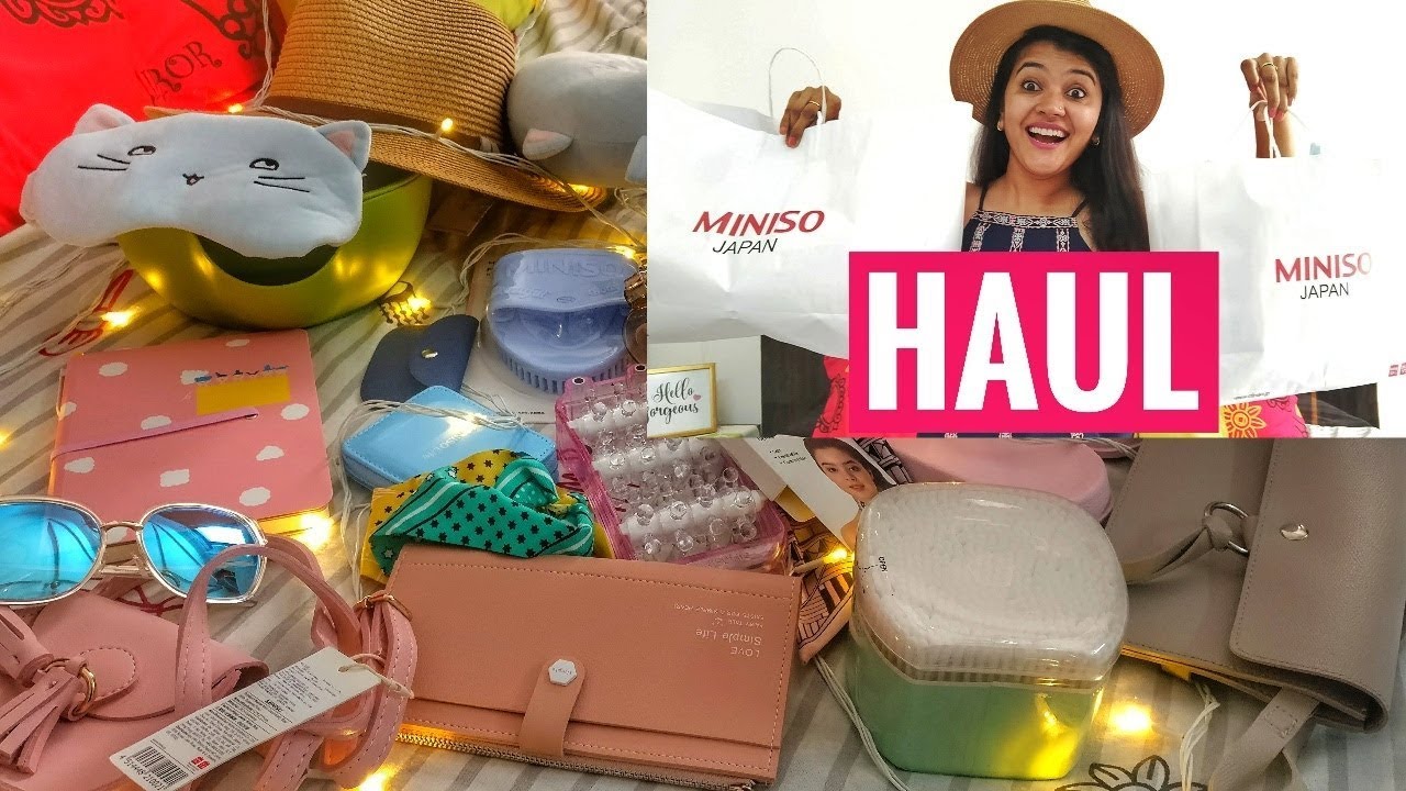 My FIRST & Biggest MINISO HAUL EVER | Shopping Under 75 To 500 INR From ...