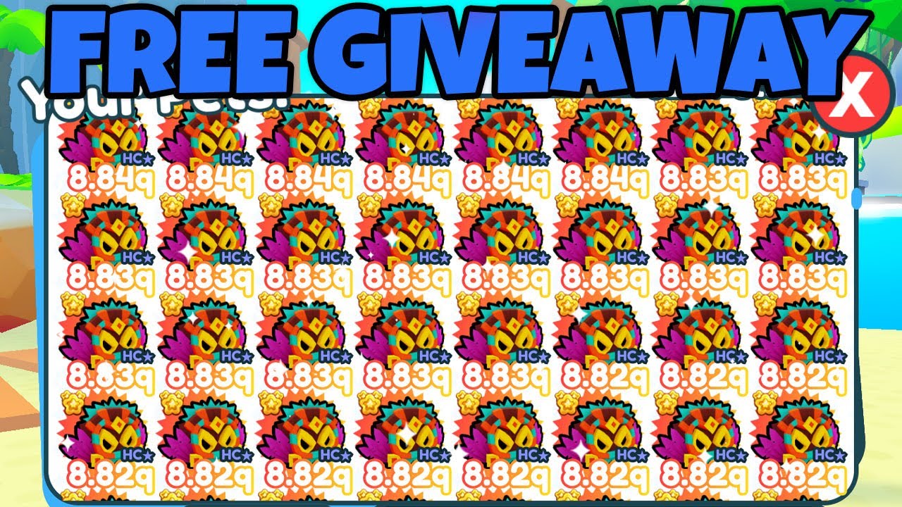🔴LIVE PET SIMULATOR X GIVEAWAY FREE PETS - PET SIM X LIVE - YouTube