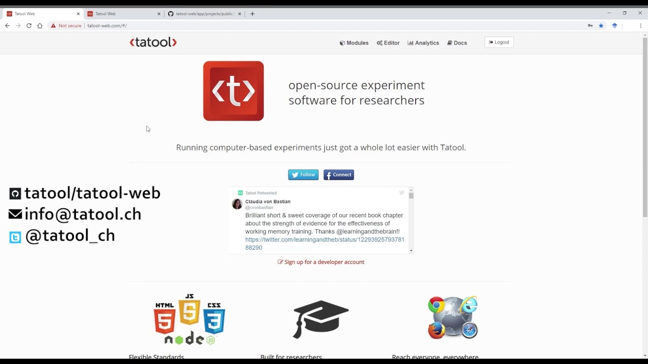 Introduction to Tatool Web - YouTube