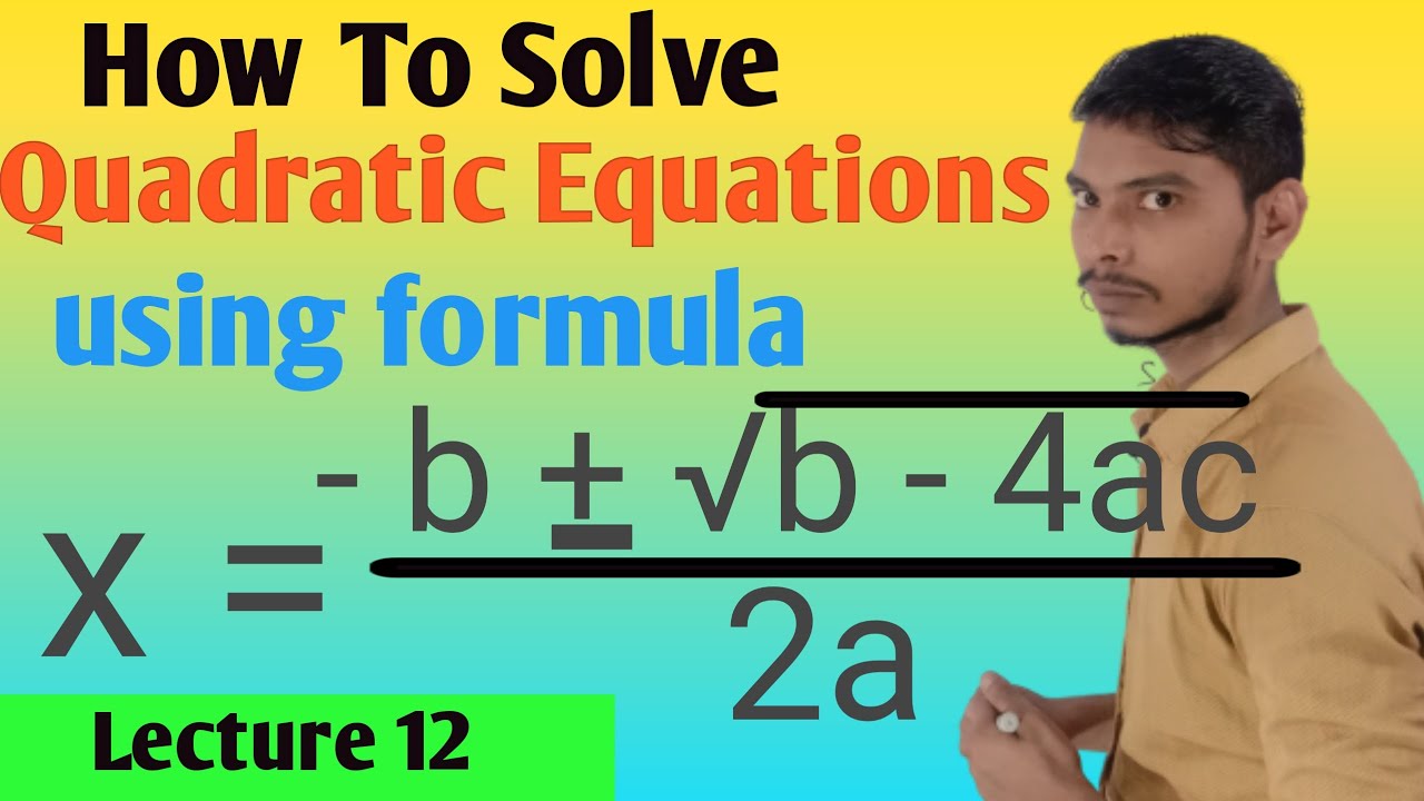 formula for solving a quadratic equation class 10th | Practice Set 2.4 ...