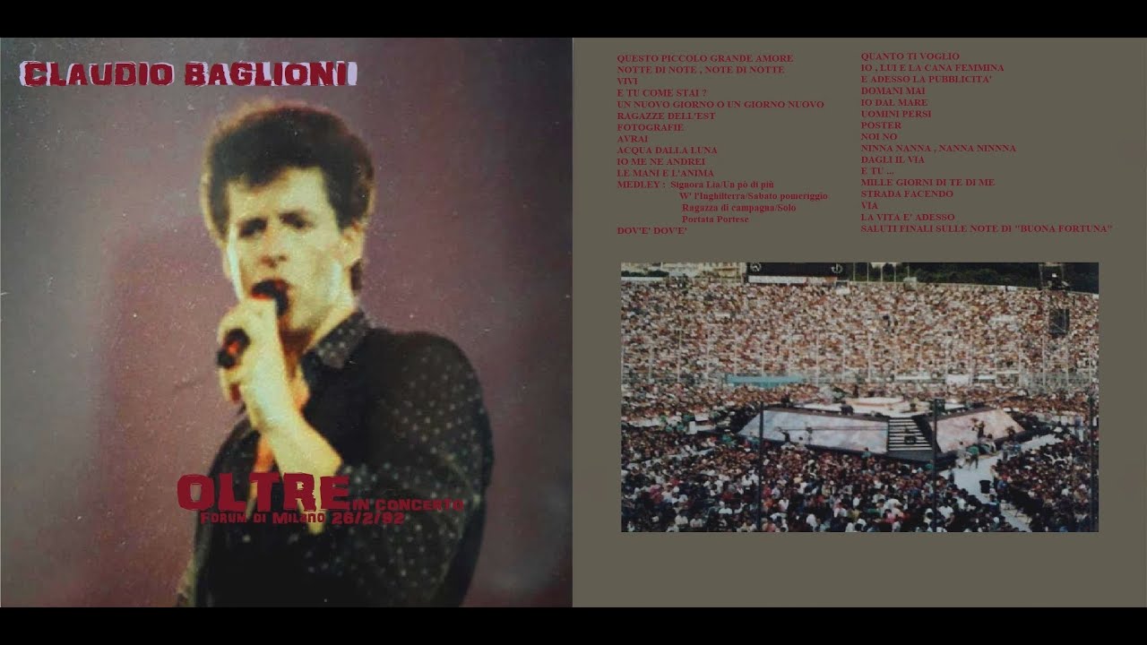 Claudio Baglioni - Notte di note , note di notte - YouTube Music