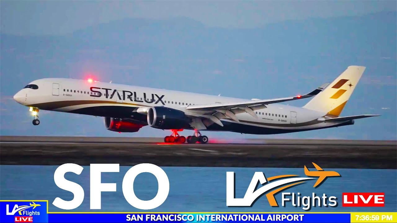 🔴LIVE SFO AIRPORT LIVE | San Francisco International Airport | SFO ...