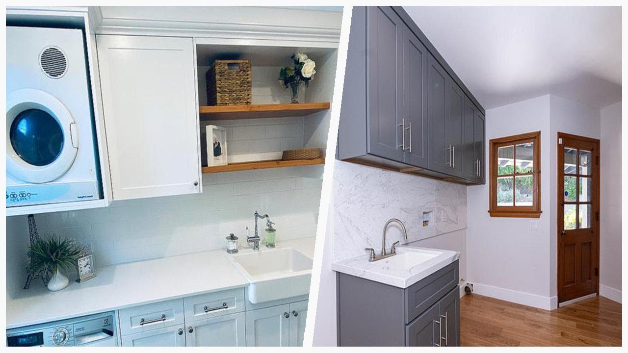 75 Tray Ceiling Laundry Room With White Walls Design Ideas You'll Love ...