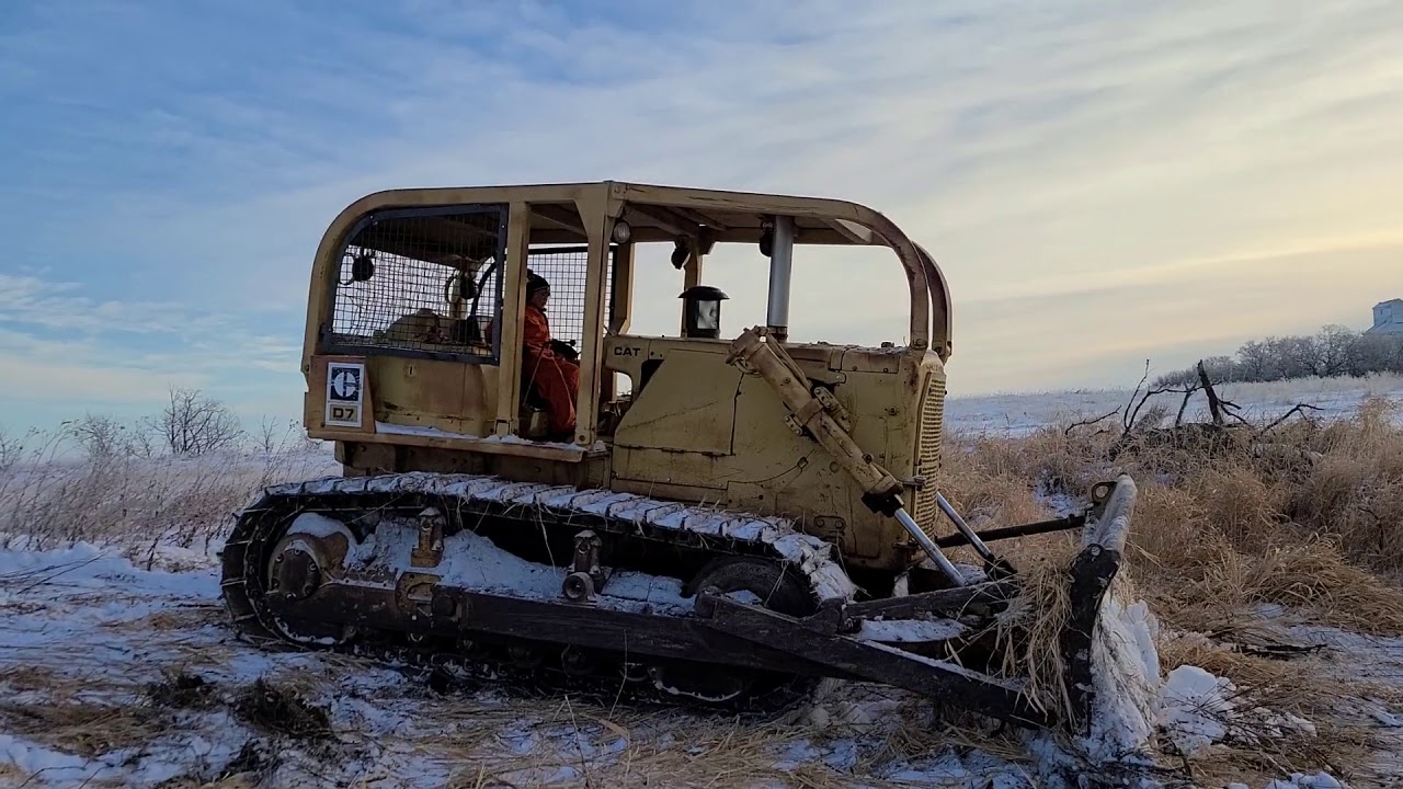 Land clearing with D7 Cat - YouTube