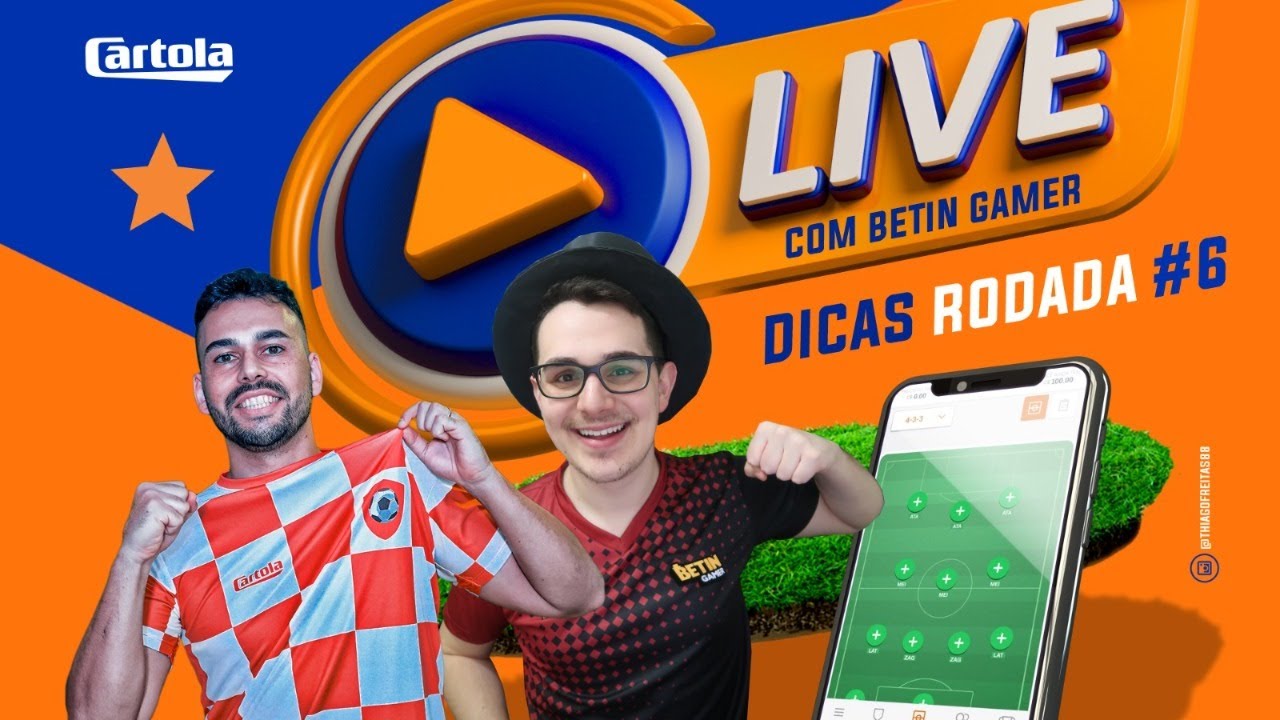 TIME E DICAS COM BETIN GAMER | RODADA 6 | CARTOLA 2024 - YouTube