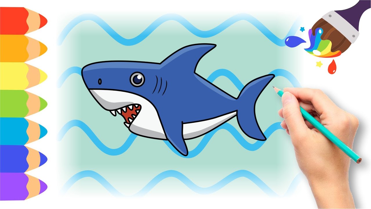 Baby Shark Big Show Drawing | Directed Drawing Baby Shark - YouTube