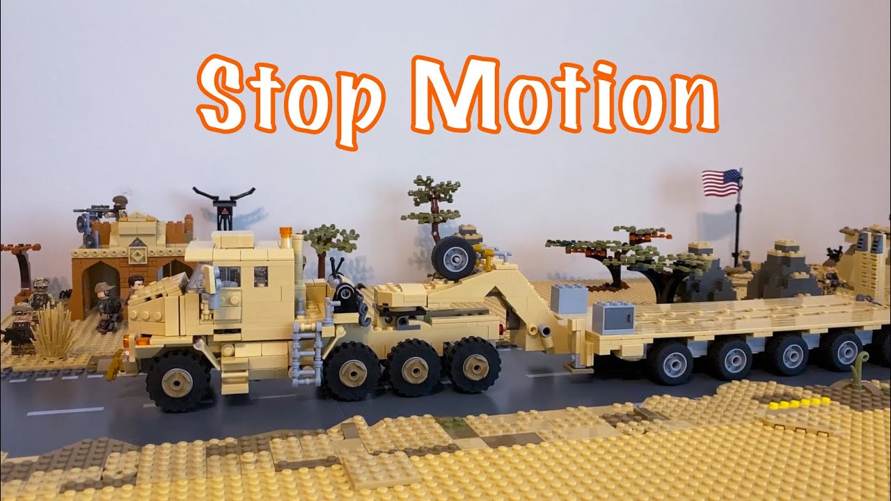 Brickmania M1070 HETS Loading Abrams M1A2 Stop Motion - YouTube