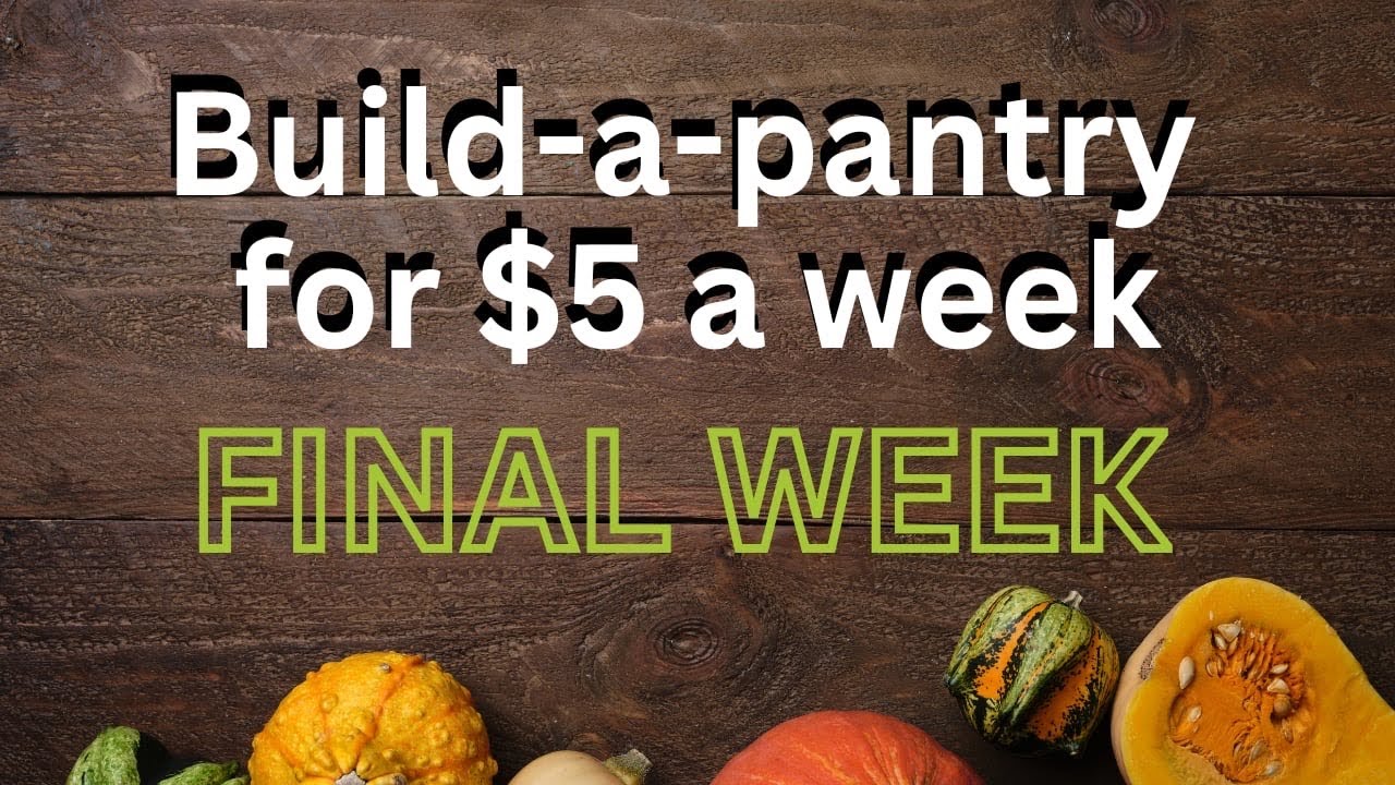 Week 17 FINAL WEEK- build a pantry challenge- $5 a week - YouTube