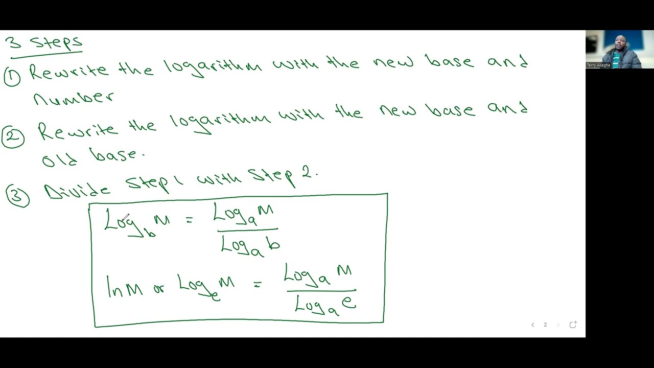 9 of 32 - Law 8 - The change of base law - Logarithm - YouTube