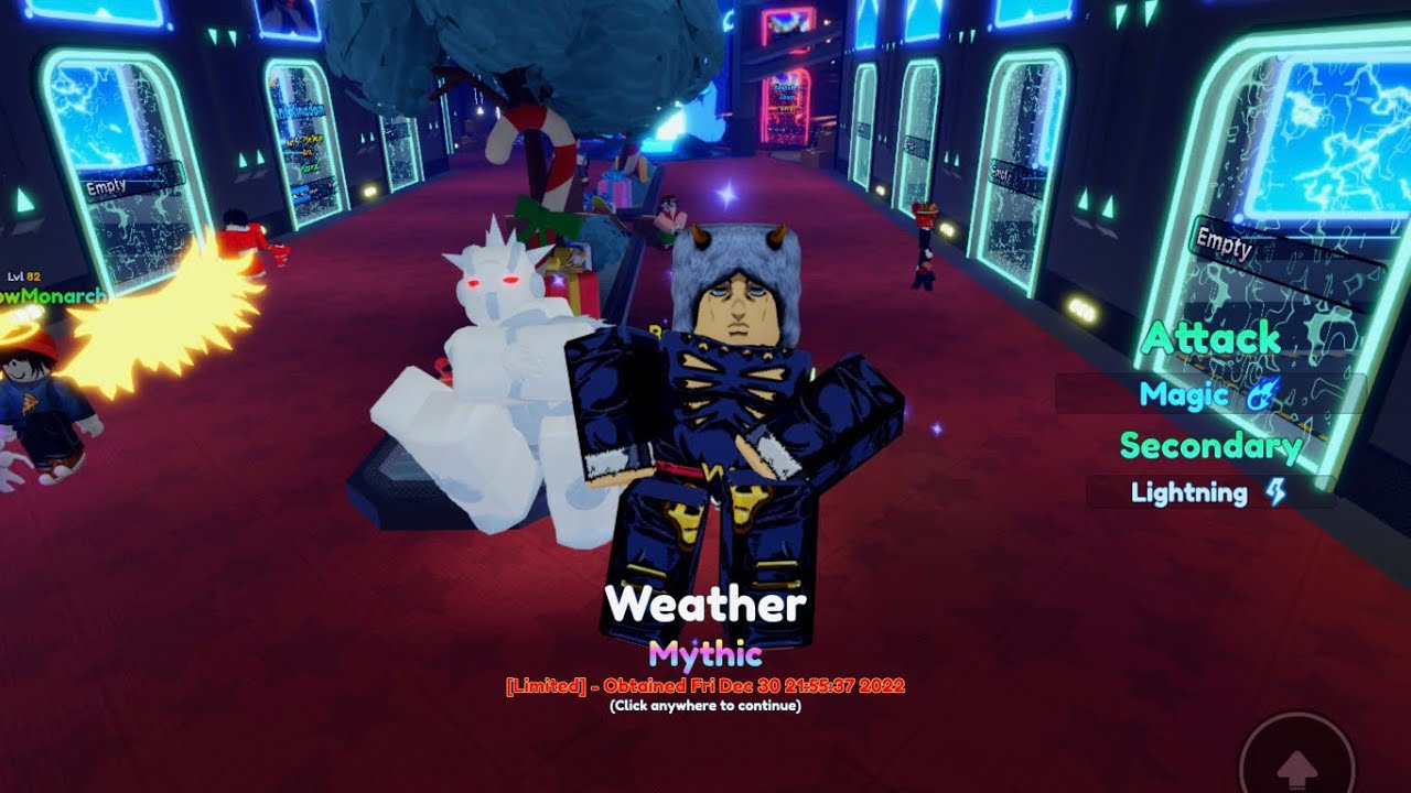Obtaining [Limit] Mythic Weather Report in Anime Adventures - Roblox ...