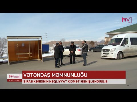 SİRAB KƏNDİNİN NƏQLİYYAT XİDMƏTİ GENİŞLƏNDİRİLİB