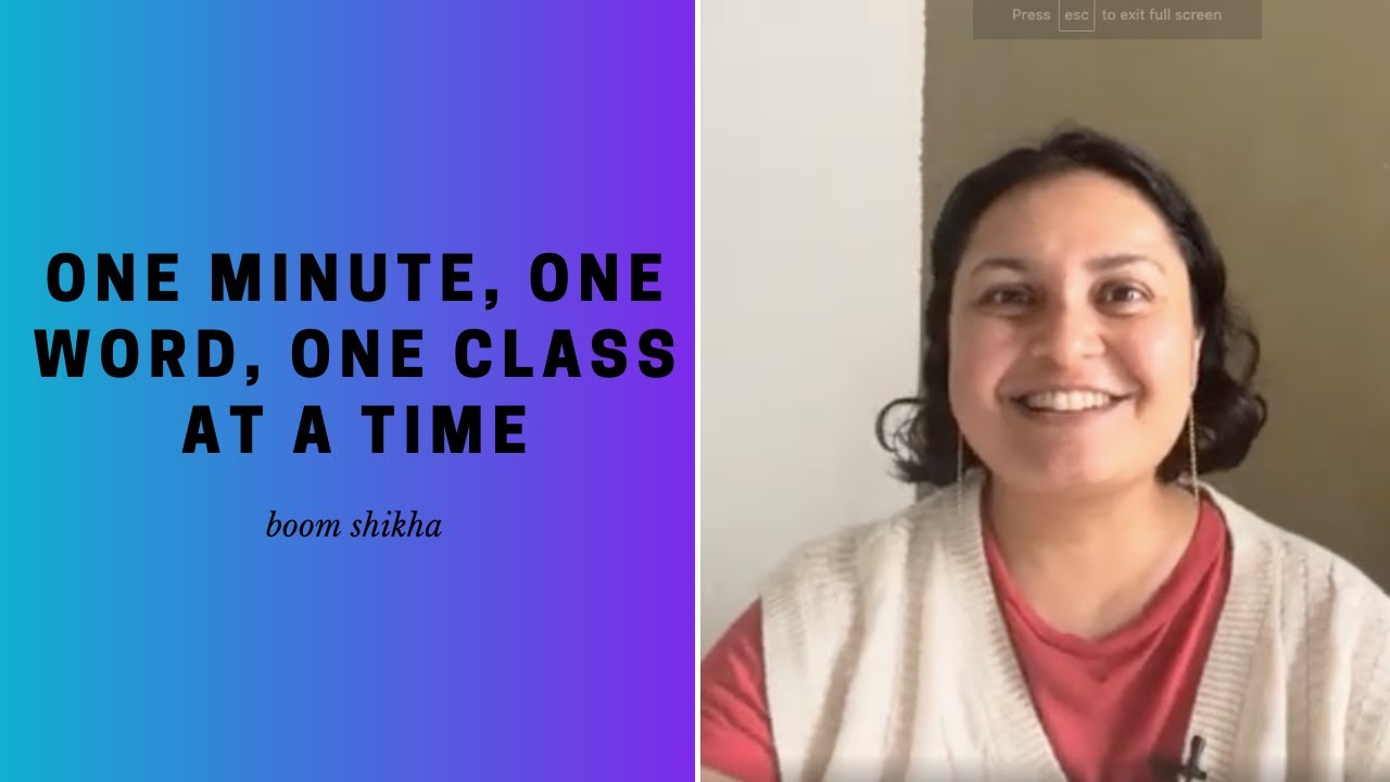 One Minute, One Word, One Class at a Time - YouTube