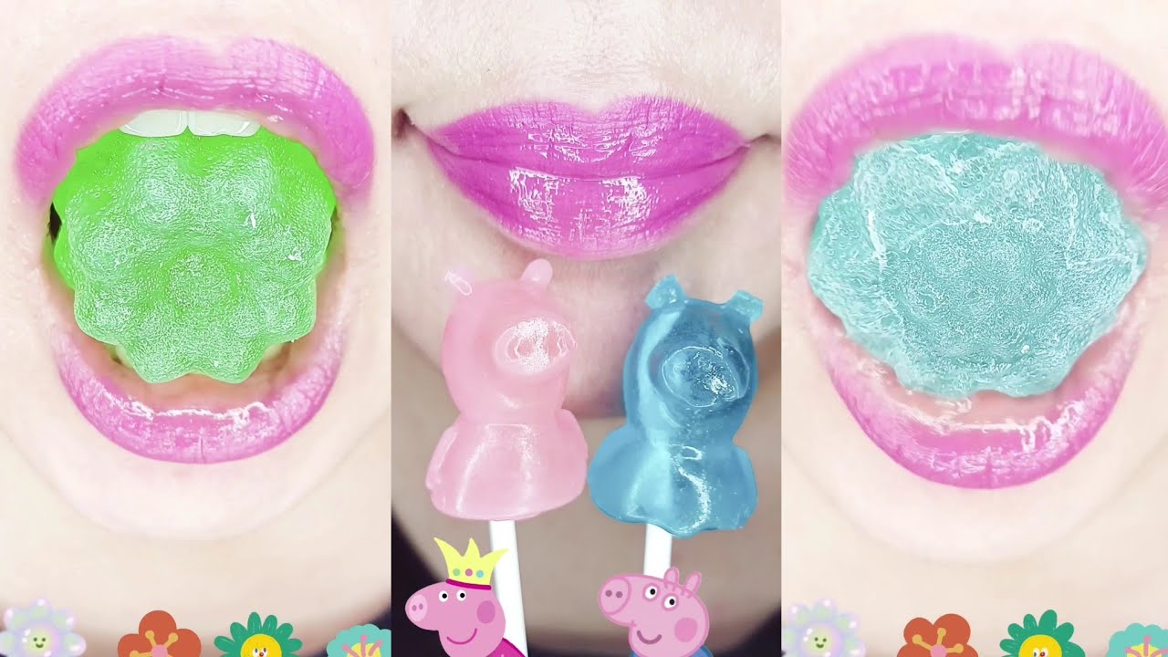 ASMR Satisfying Chewing Marshmallow Crunchy Kohakuto Crystal Candies ...