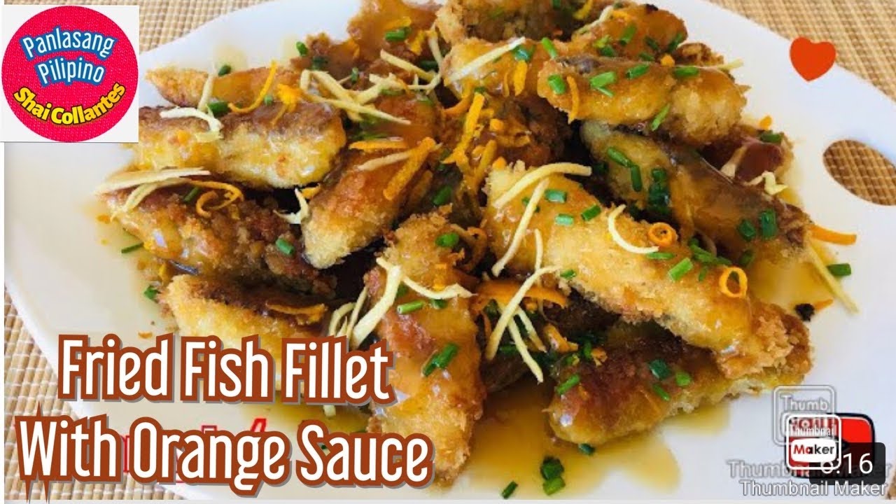#02 TASTIEST FRIED FISH FILLET WITH ORANGE SAUCE RECIPE | Panlasang ...