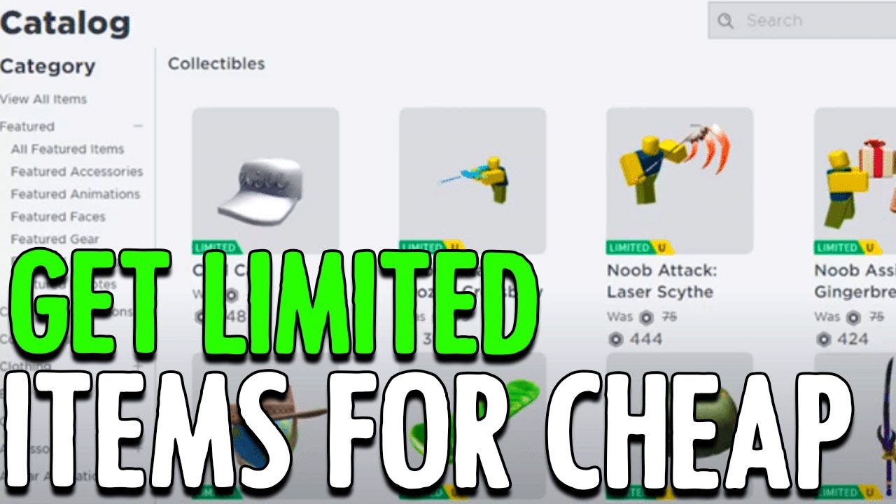 Get Limited Items for CHEAP in Roblox - YouTube